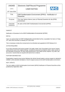 Browse Content - ESR Hub - NHS Electronic Staff Record